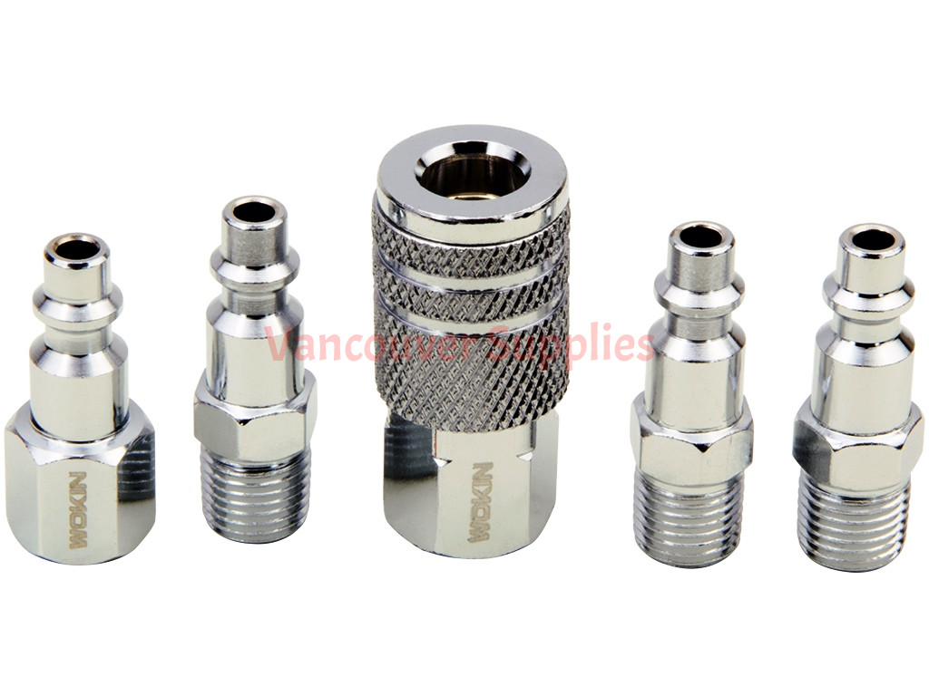5pcs Air Hose Fittings 1/4inch Quick Connect Coupler Connector ...